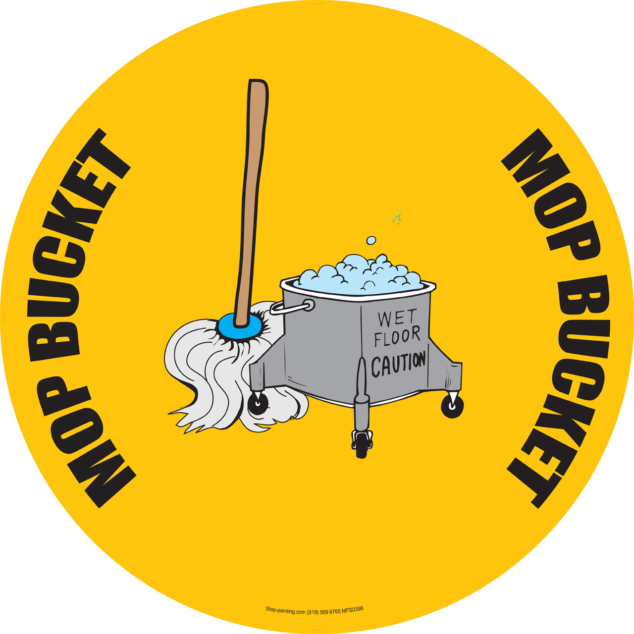 Mop Bucket Floor Sign | Stop-Painting.com