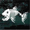 Angry Fish Skeleton Decals Car Window Stickers - Decal Junky