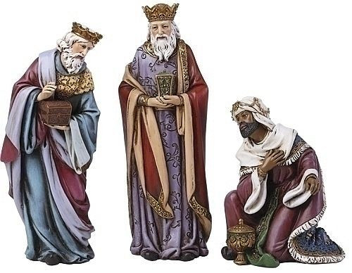 3 Piece Nativity | 3 Kings | Hand-Painted | 24-1/2" to 40" | PT9242E ...