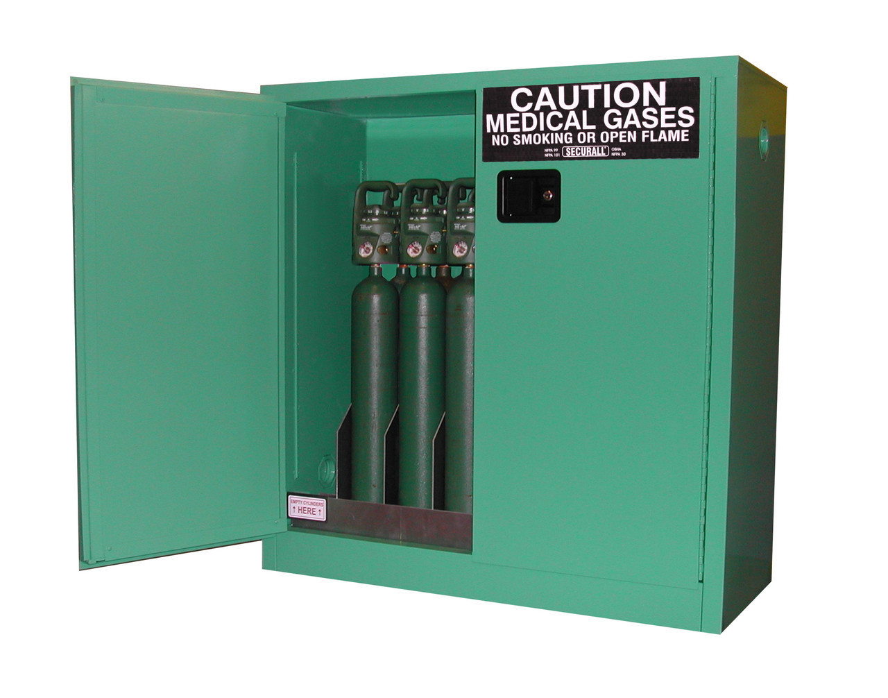 Oxygen Cylinder Safety Cabinet - 21-24 Cylinders - Manual Close
