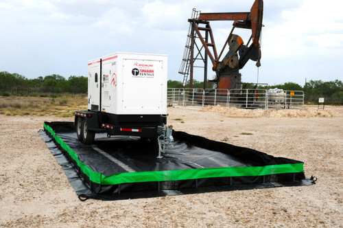 Ultra-Collapsible Wall Spill Containment Berm - 10' x 10' x 12"