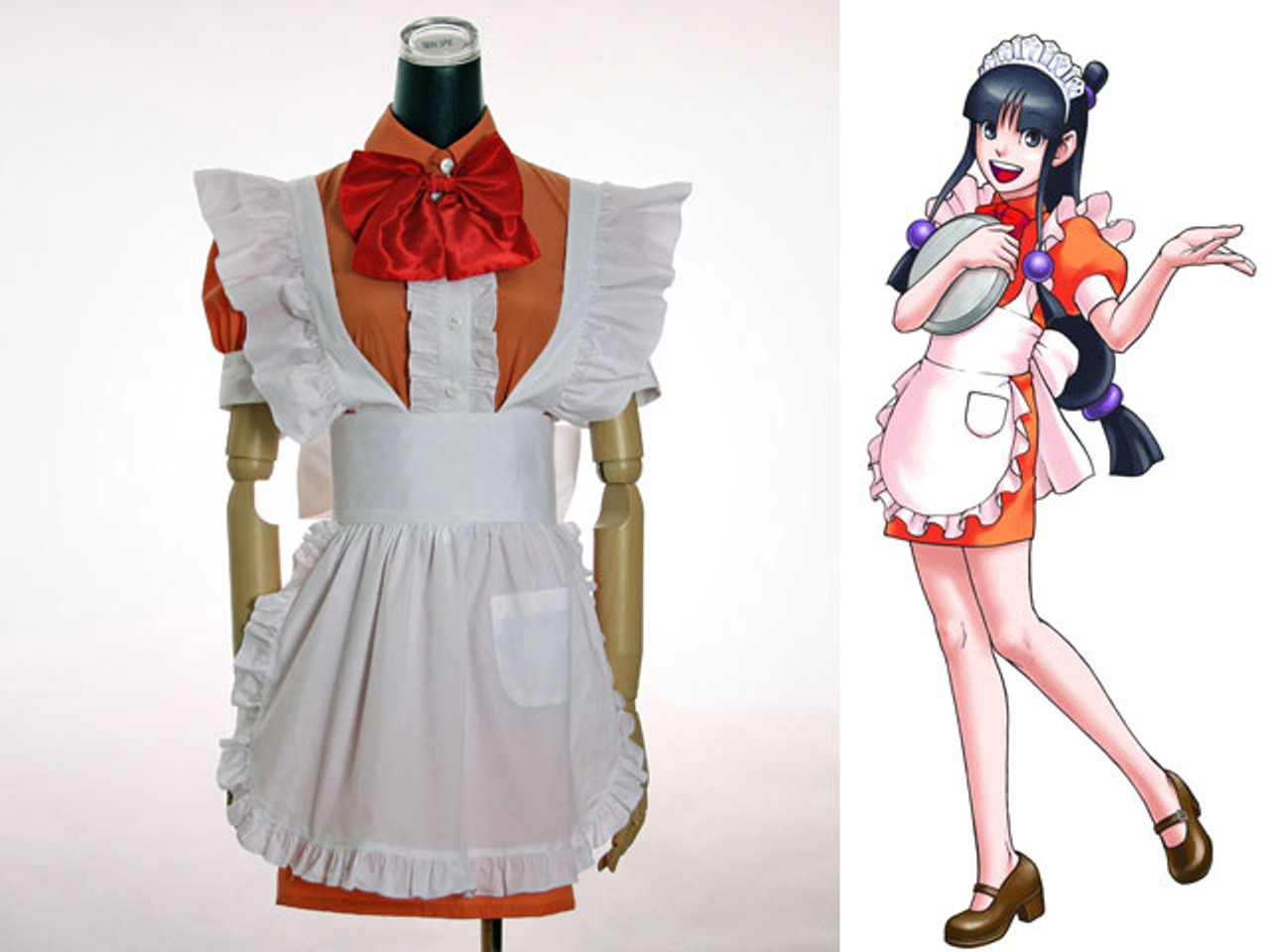Phoenix Wright Ace Attorney Cosplay Assistant Maya Fey Maid Outfit