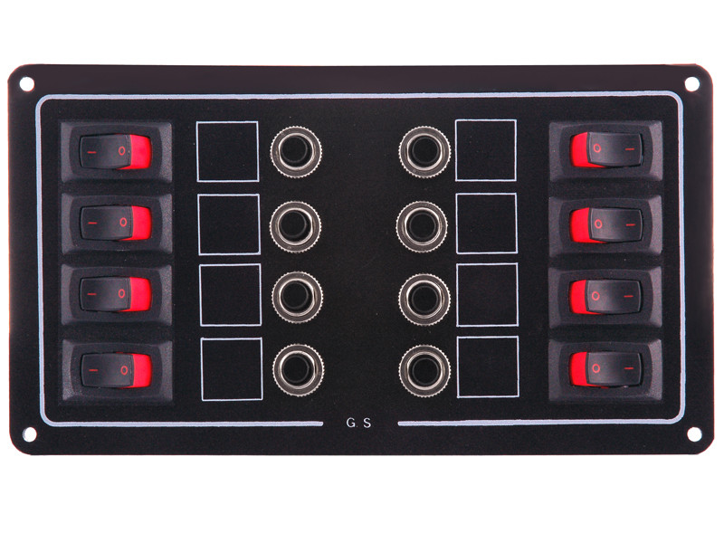 Switch/Circuit Breaker Panel 8 Way - Boat Electricals