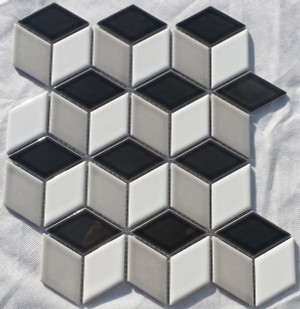 Carrara Look Porcelain Cube Tiles - ExoTiles