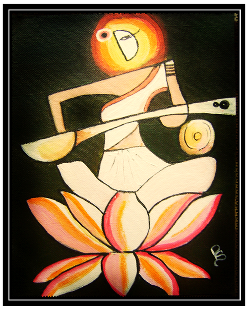 Buy Devi Handmade Painting by Debasree Chatterjee. Code:ART_3114_21121 ...