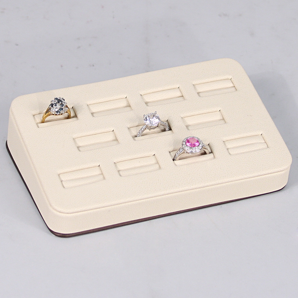 Ring 11-Slots Display, 5" X 5 5/8" x 2 1/4"H, Premium Beige With Steel ...