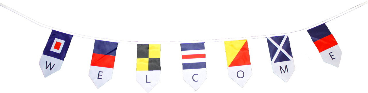 Nautical Signal Flags Welcome Flag Banner